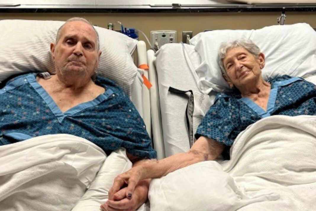 ¡Conmovedora escena! Una pareja de adultos mayores estuvo tomada de la ...